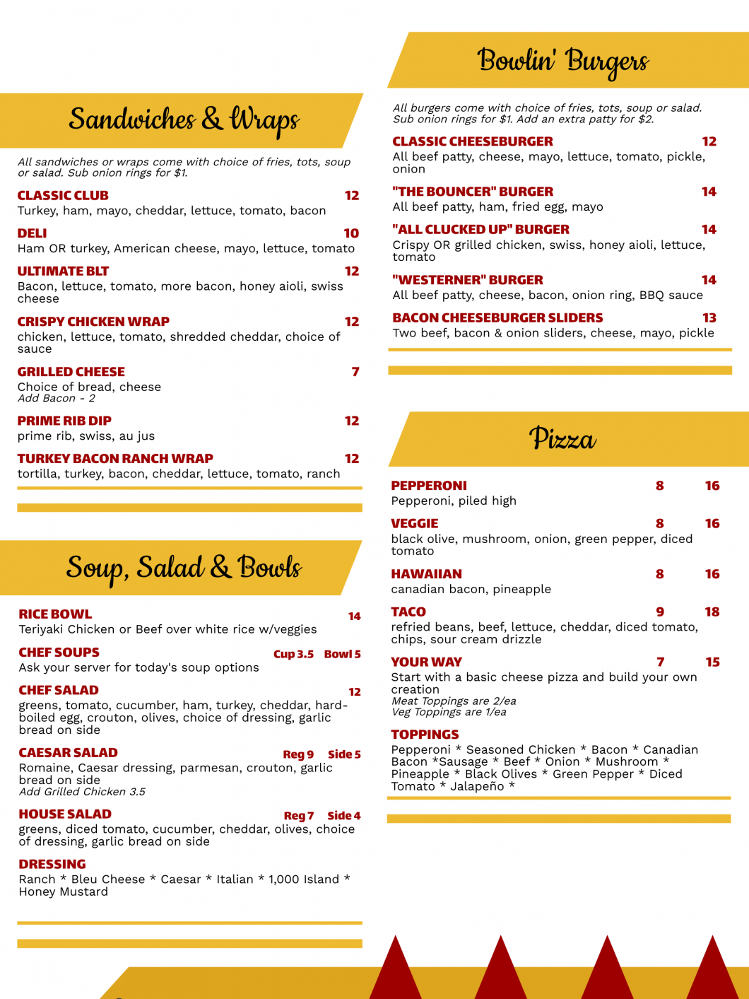 Our Menu | Tri-Cities, WA: Atomic Bowl